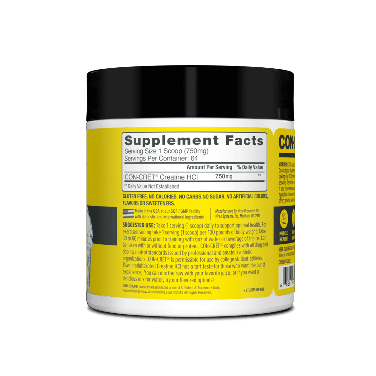 Unflavored Creatine HCl Powder | CON-CRĒT